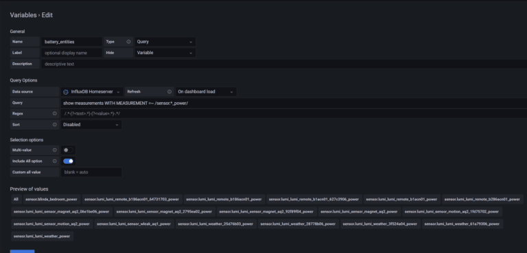 How to build a dynamic dashboard in Grafana » The smarthome journey